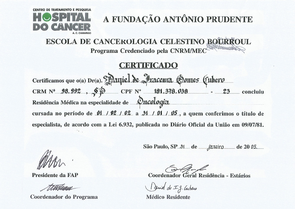 Dr. Daniel Cubero - CEPHO